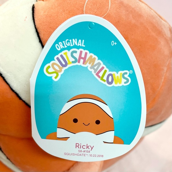 Squishmallows | Other | Ricky The Clownfish Squishmallow 8 Squish Fish ...